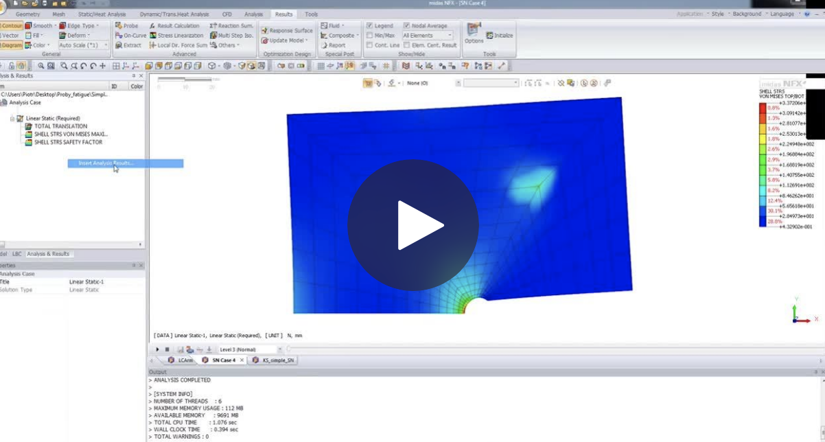 Midas NFX: Fatigue Analysis Workflow and Practical Example - session 2